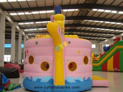 China Boat Shape Inflatable Bounce House Combo , 7×4 Meter Inflatable Boat Shape Children Castle for sale