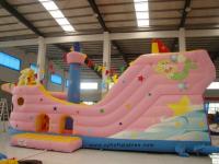 China Boat Shape Inflatable Bounce House Combo , 7×4 Meter Inflatable Boat Shape Children Castle for sale