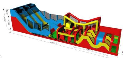 China 23×5M Inflatable Obstacle Courses Inflatable Slide  Inflatable Bounce for sale