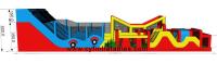 China 23×5M Inflatable Obstacle Courses Inflatable Slide  Inflatable Bounce for sale