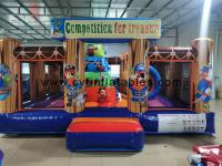 China Brick Wall 6x6m Inflatable Bouncer House For Supermarket for sale