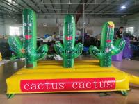 China Waterproof 3×2M Tarpaulin Inflatable Cactus Game Bouncer for sale