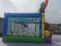 China 4×4M Garden Flower Paradise Inflatable Slide Digitial Printing for sale