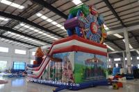 China 8x5M Fun City Inflatables Ferris Wheel Air Castle Slide for sale