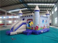 China Snow White Tarpaulin 6×4M Inflatable Bouncer Combo for sale