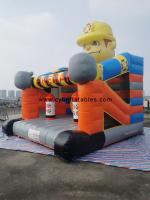 China Firemen 5×5M Inflatable Bouncer Combo For Party for sale