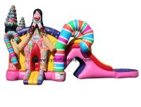 China 1000D 7×3m Inflatable Bounce House Combo Candy Playground for sale