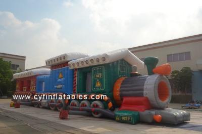 China water proof Inflatable Train Castle Blow Up Bounce House for sale