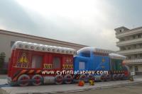 China water proof Inflatable Train Castle Blow Up Bounce House for sale