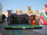 China Customized Color 6×6m Inflatable Totem Bounces Combo for sale
