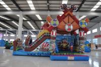 China Tribal Theme 8×5M Inflatable Dry Slide For Backyard for sale