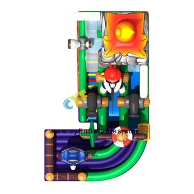 China Flame Retardant 6×9M Inflatable Dry Slide Pirate Ship for sale