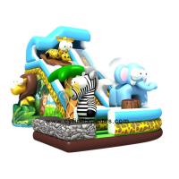 China ODM 7×9M 18 OZ Zoo Theme Commercial Inflatable Slide for sale