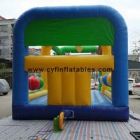 China Children 4×6M Inflated Fun Games Obstacle Dunk Game for sale