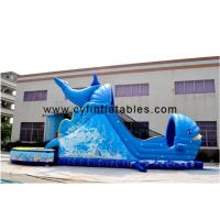 China Pirate Ship Whale Inflatable Dry Slide For Amusement Park for sale