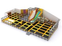 China Large Commercial Trampoline Park Playground for 40-80 Persons Indoor Kids Jumping Zone for sale