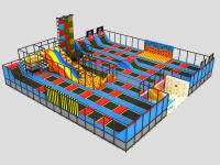 China Large Commercial Trampoline Park Playground for 40-80 Persons Indoor Kids Jumping Zone for sale