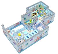 China Durable Safe ASTM Approved Playground Equipment With Big Wave Slide Entertainment for sale
