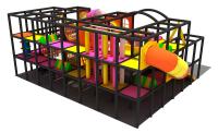 China 75 sqm Indoor Maze Playground for Kids with Slide and Climbing Tube Custom for sale