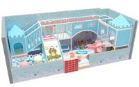 China Indoor Playground Equipment with Slide Galvanized Steel Pipe 6mm Thick Padding for sale