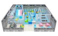 China Indoor Playground Equipment with Slide Galvanized Steel Pipe 6mm Thick Padding for sale