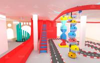 China Indoor Playground Equipment for Kids Galvanized Steel Pipe 8 Level UV Protection for sale