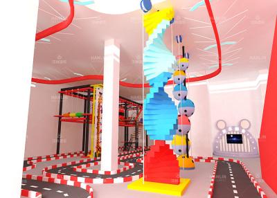 China Indoor Playground Equipment for Kids Galvanized Steel Pipe 8 Level UV Protection for sale