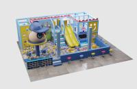 China Custom Indoor Playground Equipment Soft Playhouse with Slide 48mm Pipe for sale