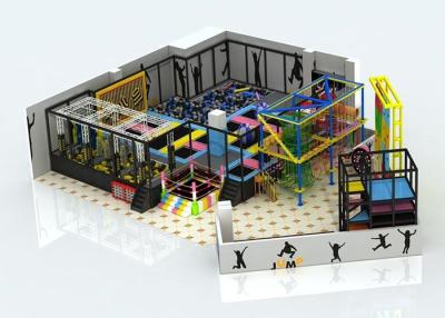 China Commercial Trampoline Park Indoor Playground with Big Air Bag Foam Zone 10m for sale