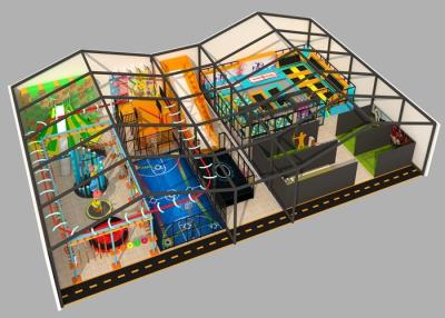 China Custom Bounce Trampoline Park Playground with Spider Wall and 30cm Professional Springs for sale