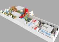 China Kids Indoor Trampoline Playground Exercise Climbing Wall Jump Tower Customized Colors for sale