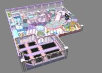 China Zipline Indoor Trampoline Park Playground Wipe Out Customized Colors for sale