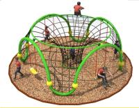 China Metal Climbing Net Frame 6 Stand Rope Outdoor Playground for Kids with Galvanized Steel Pipe 114mm for sale