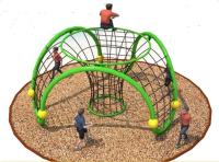 China Metal Climbing Net Frame 6 Stand Rope Outdoor Playground for Kids with Galvanized Steel Pipe 114mm for sale
