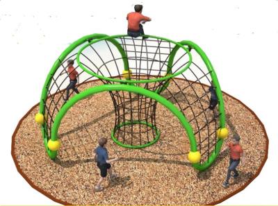 China Metal Climbing Net Frame 6 Stand Rope Outdoor Playground for Kids with Galvanized Steel Pipe 114mm for sale
