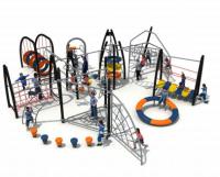 China Galvanized Steel 6 Strand Wire Rope Climbing Net Frame Outdoor Playground 180mm Mesh for sale