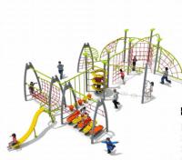 China 114mm Galavanized Steel Pipe Rope Climbing Net Frame Kids Park for sale