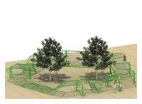 China Commercial Climbing Rope Net Outdoor Playground 16mm Steel Reinforced 2900kg Breaking Load for sale
