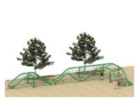 China Commercial Climbing Rope Net Outdoor Playground 16mm Steel Reinforced 2900kg Breaking Load for sale