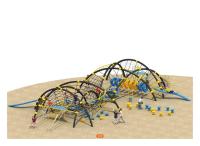 China Large Playground Climbing Net Frame 6 Strand Steel Rope Spider Web for Kids Play Site for sale