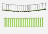 China Playground Suspension Rope Net Bridge For Walking Passage for sale