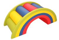 China PVC Coat Soft Foam Play Structures Rainbow Bridge Soft Play Equipment Set for sale