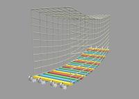 China Outdoor Playground Rope Net Bridge with Side Protection Net 1.2-1.8m Height for Kids Adults for sale