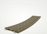 China Outdoor Playground Rope Net Bridge with Side Protection Net 1.2-1.8m Height for Kids Adults for sale
