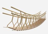 China Wooden Rope Net Bridge Playground Suspension Protection Net 80cm Height Safety for sale