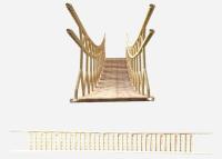 China Wooden Rope Net Bridge Playground Suspension Protection Net 80cm Height Safety for sale