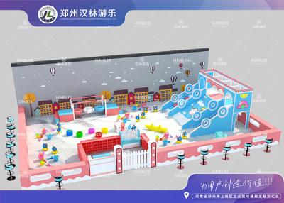 China PVC Plywood Indoor Playground Equipment Macaron Theme Play Maze 114mm Galvanized Pipe for sale
