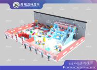 China PVC Plywood Indoor Playground Equipment Macaron Theme Play Maze 114mm Galvanized Pipe for sale