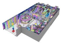 China Large Indoor Playland Maze Soft Play Equipment with Trampoline 200 sq ft for sale