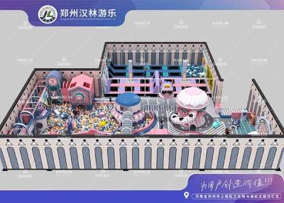 China Custom Indoor Playground with Trampoline and Adventure Course 200 sq ft for sale